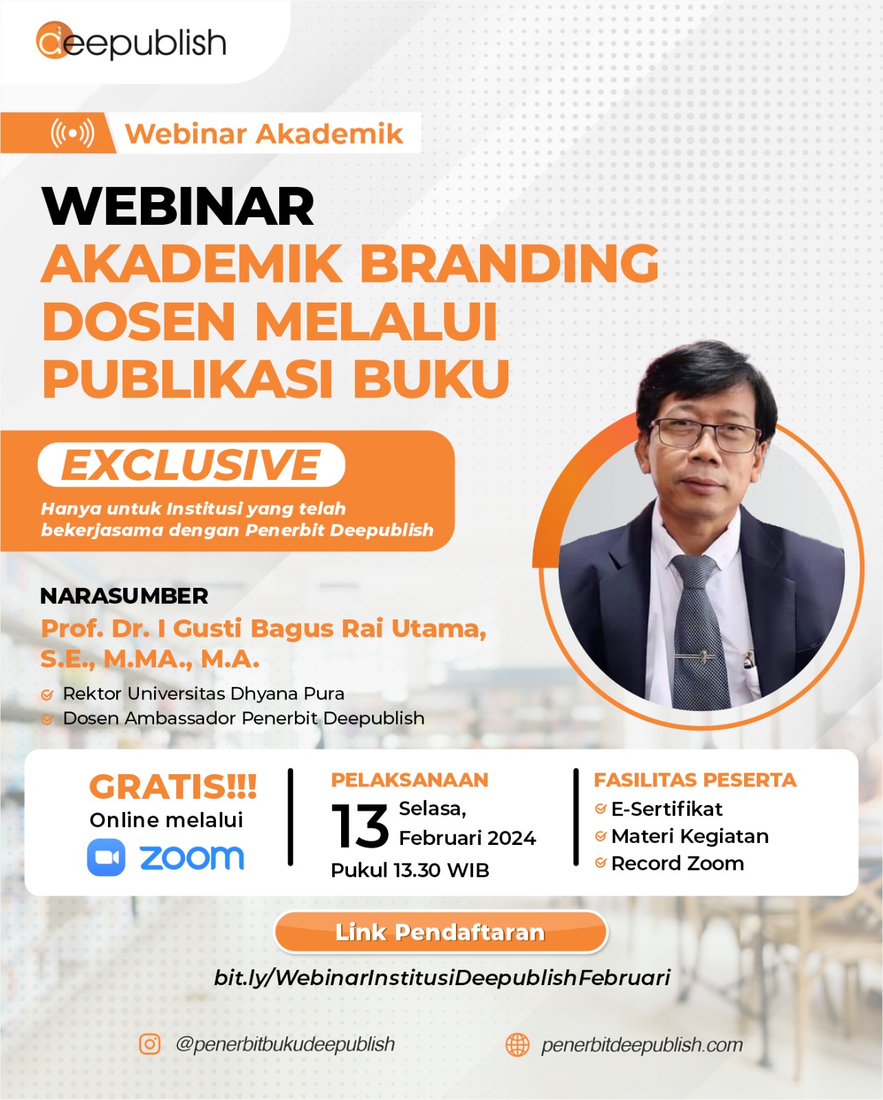 Webinar : Akademik Branding Dosen melalui Publikasi Buku - HIldiktipari